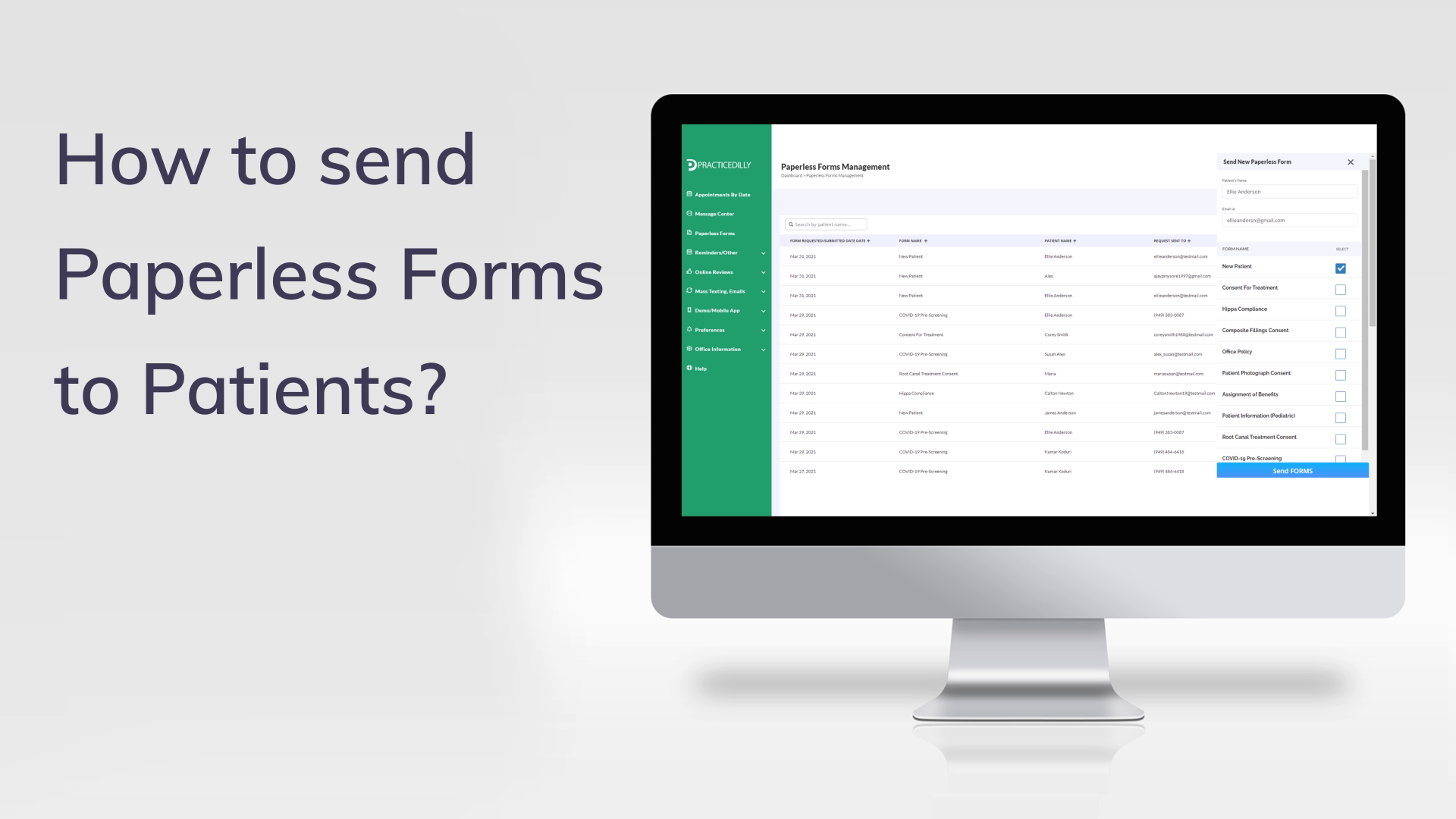 How to Send Paperless Forms to Patients?